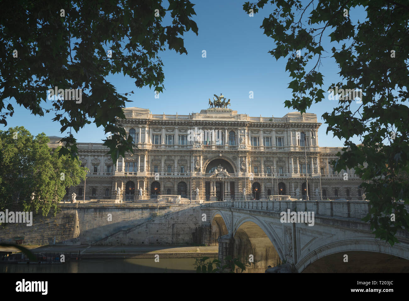 Historical building, statues and architecture details in Rome, Italy ...