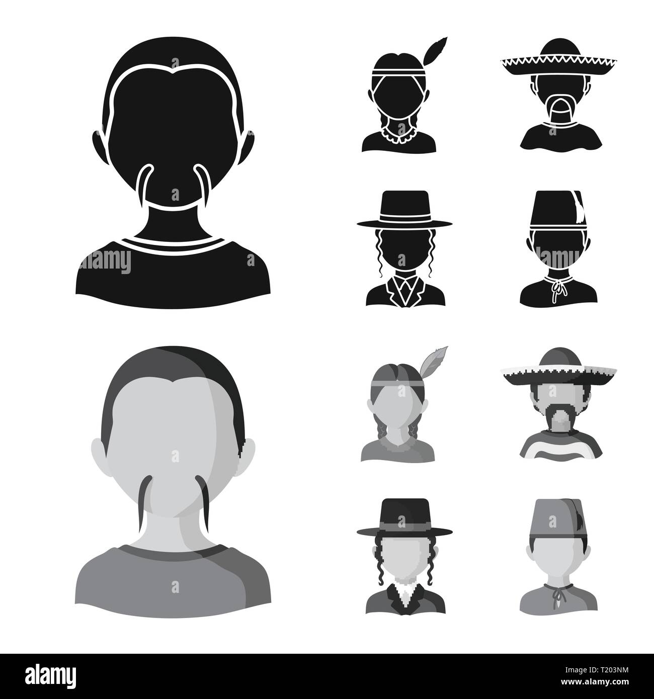 Vector design of imitator and resident symbol. Set of imitator and ...
