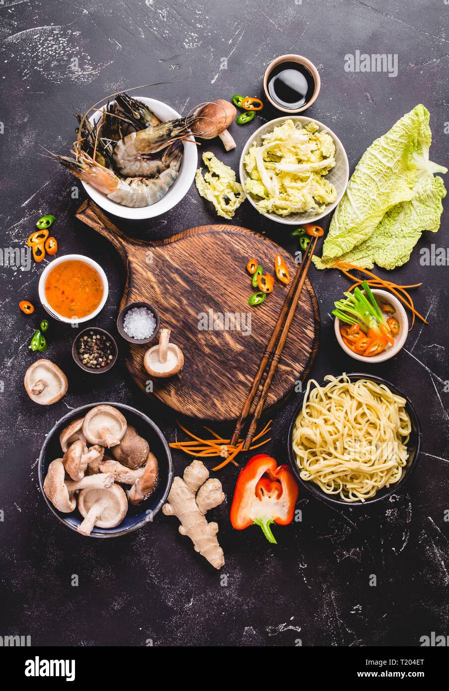 Asian food cooking concept Stock Photo - Alamy