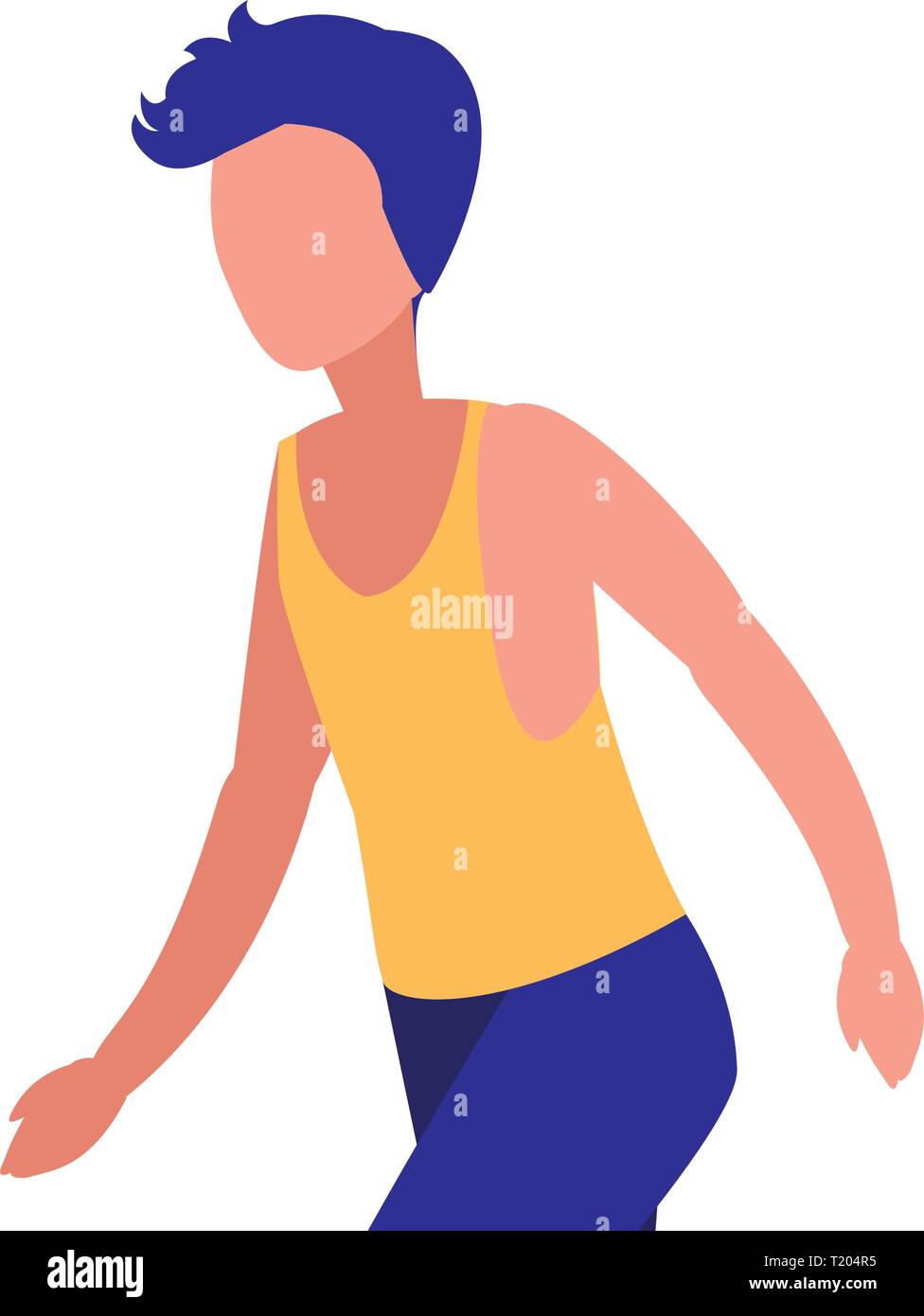 young man with pose of modeling vector illustration design Stock Vector ...