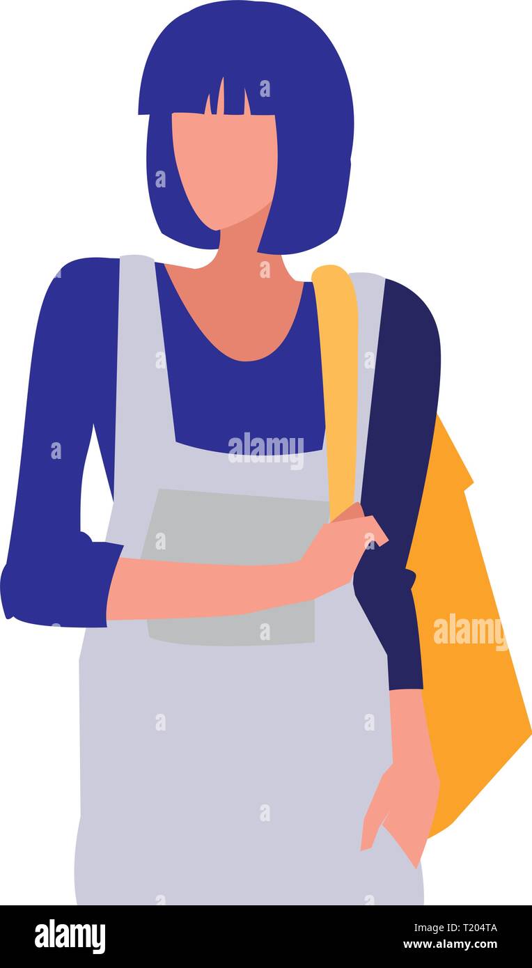 young girl student modeling vector illustration design Stock Vector ...