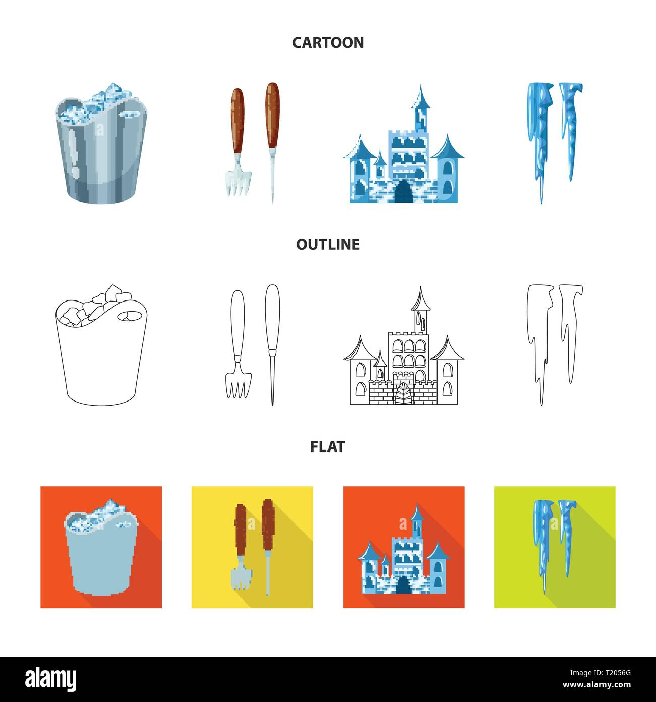 Sculpting snow Stock Vector Images - Alamy