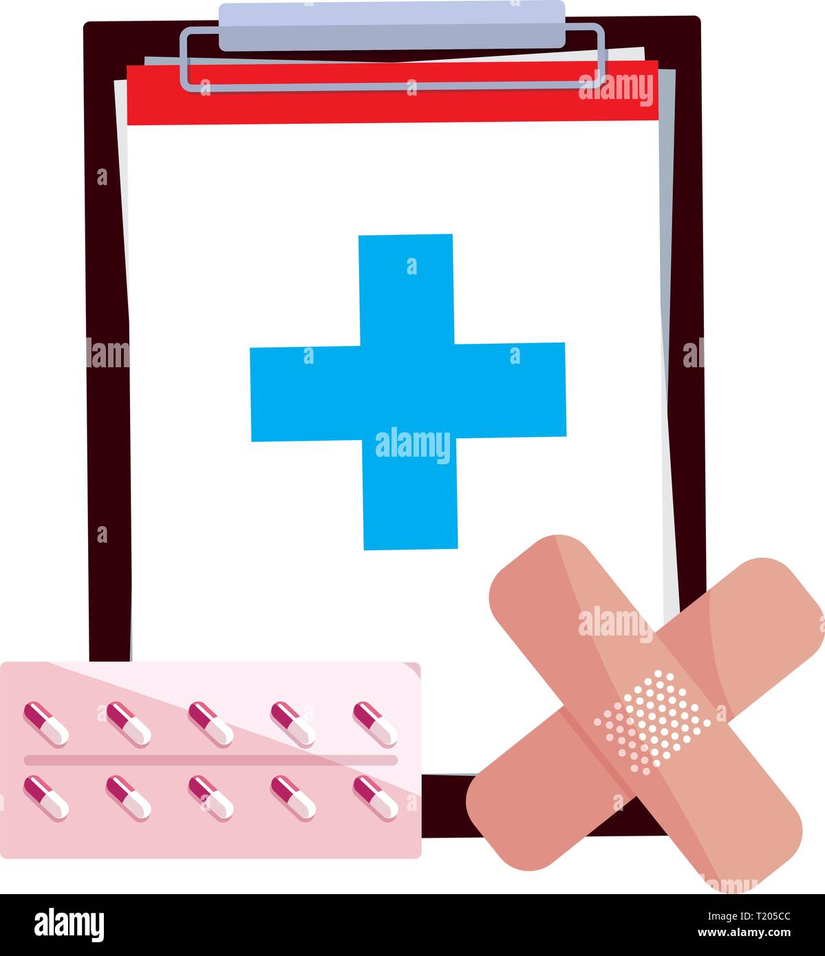 medical order checklist and medicine icons vector illustration design ...