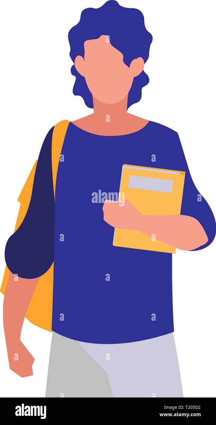 young boy student modeling vector illustration design Stock Vector ...