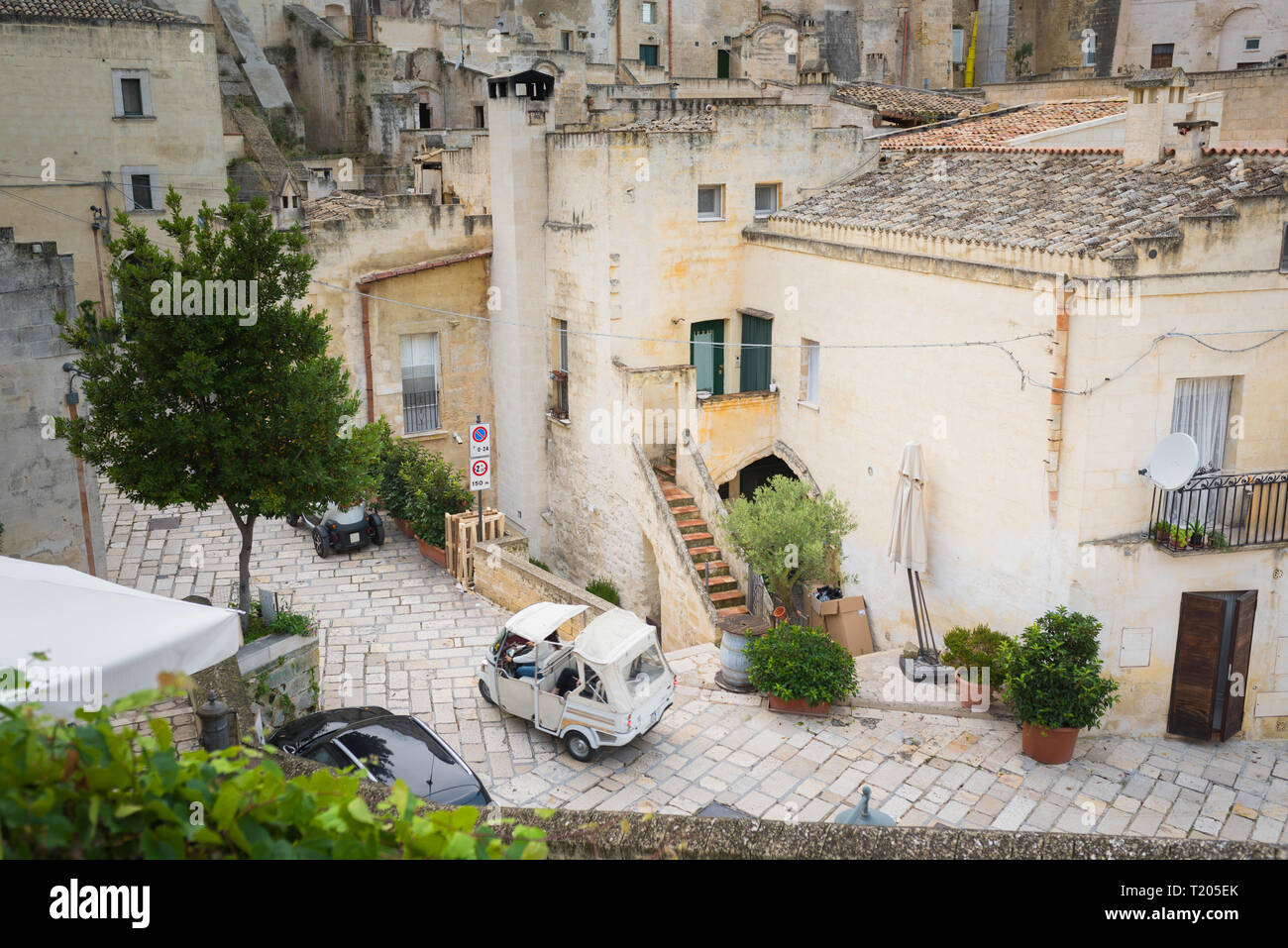 The Sassi of matera, ancient town, matera landscape by day, details of ...
