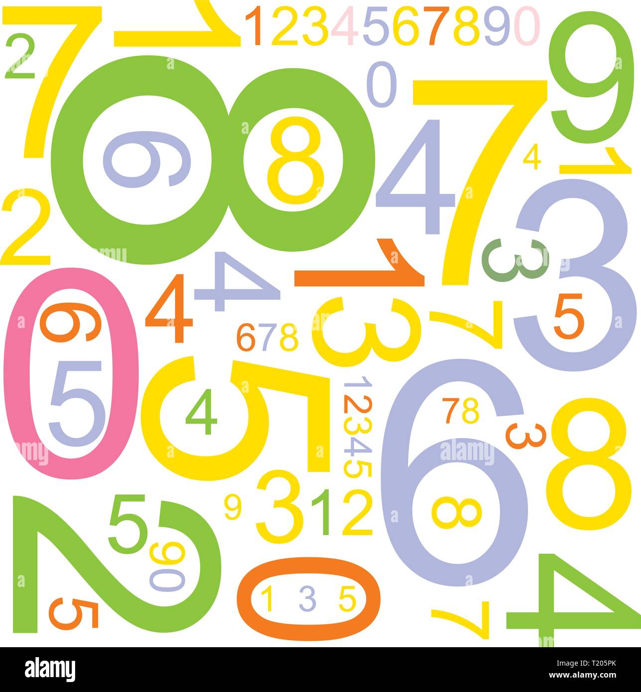 Abstract background with colorful numbers Stock Vector Image & Art - Alamy