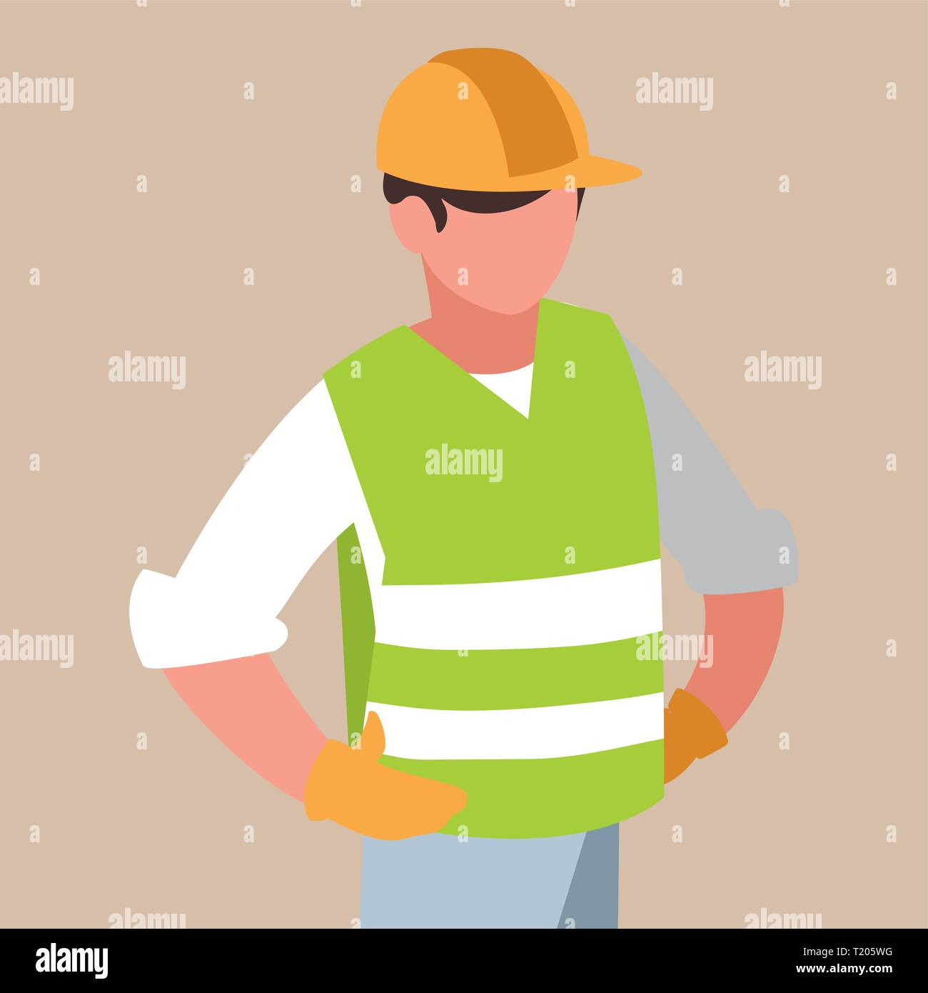 industrial worker avatar character vector illustration design Stock ...