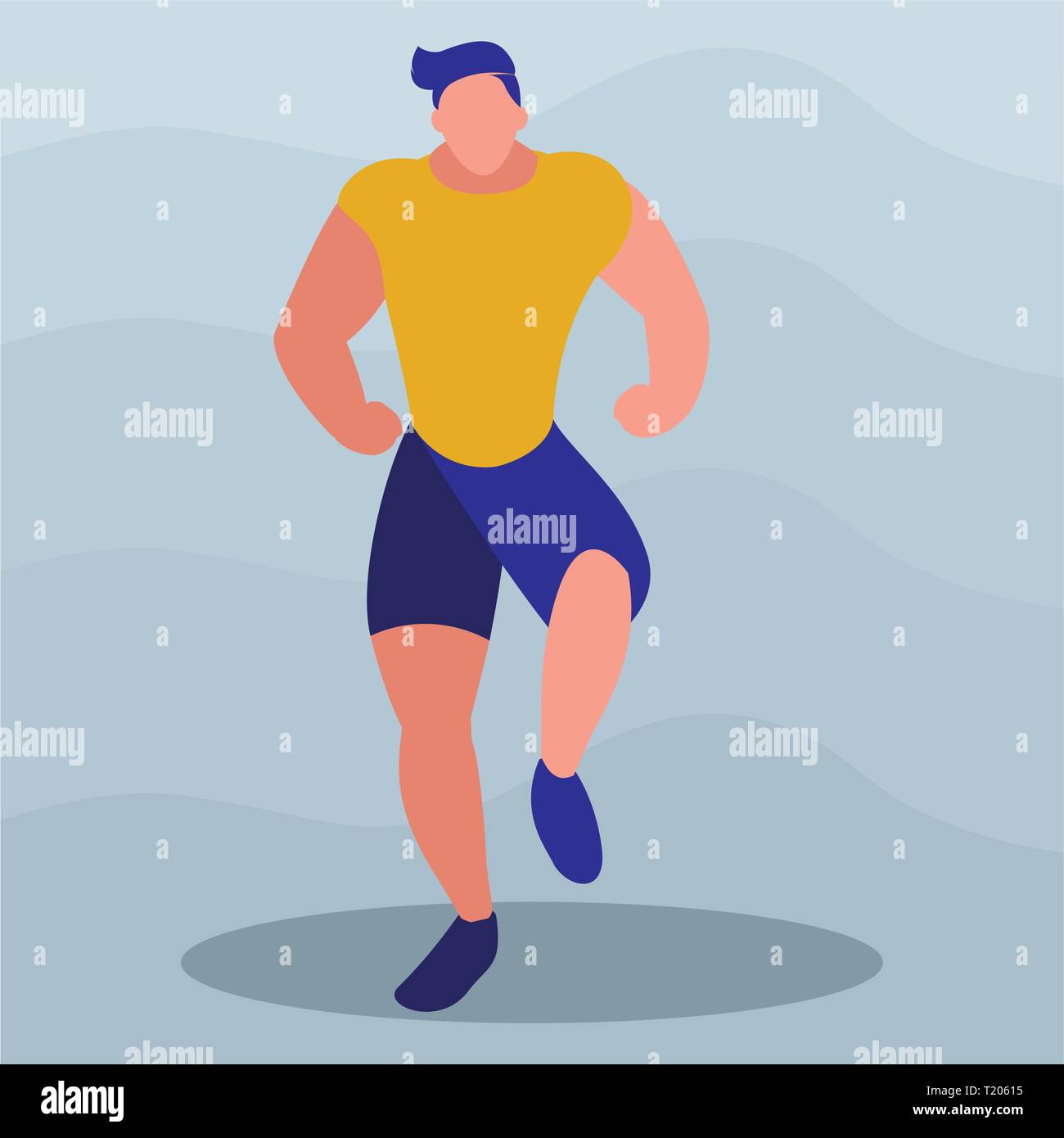 athletic man practicing exercises vector illustration design Stock ...