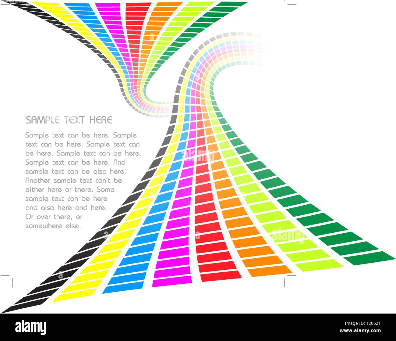 Retro rainbow waves made from colorful squares Stock Vector Image & Art ...