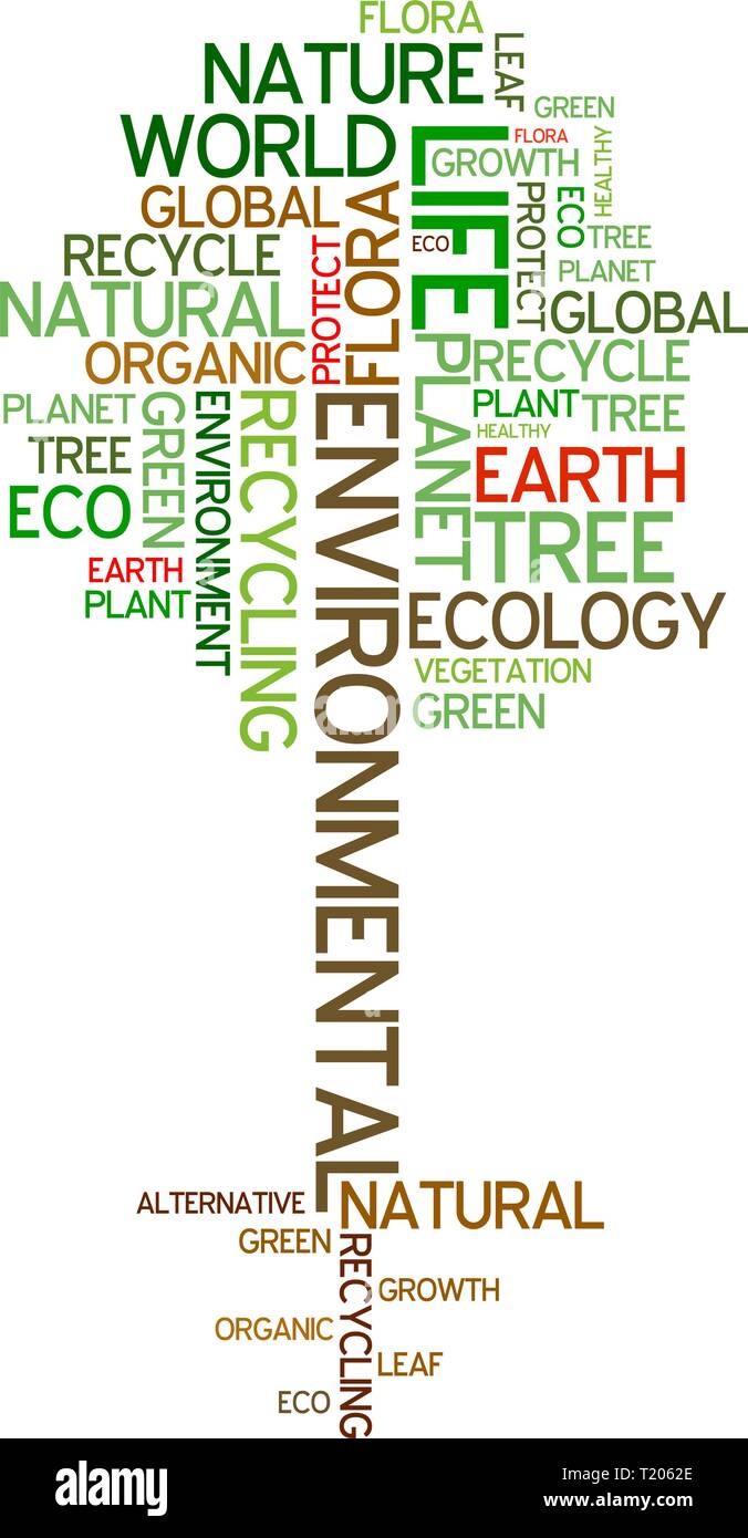 Ecology word cloud shape concept hi-res stock photography and images ...