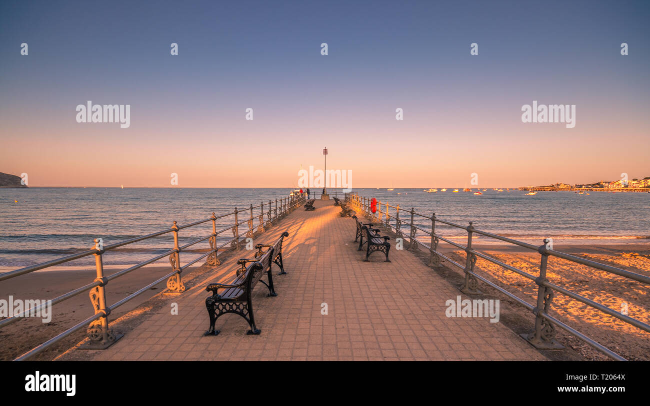 Banjo Pier, Swanage, Dorset, UK Stock Photo - Alamy