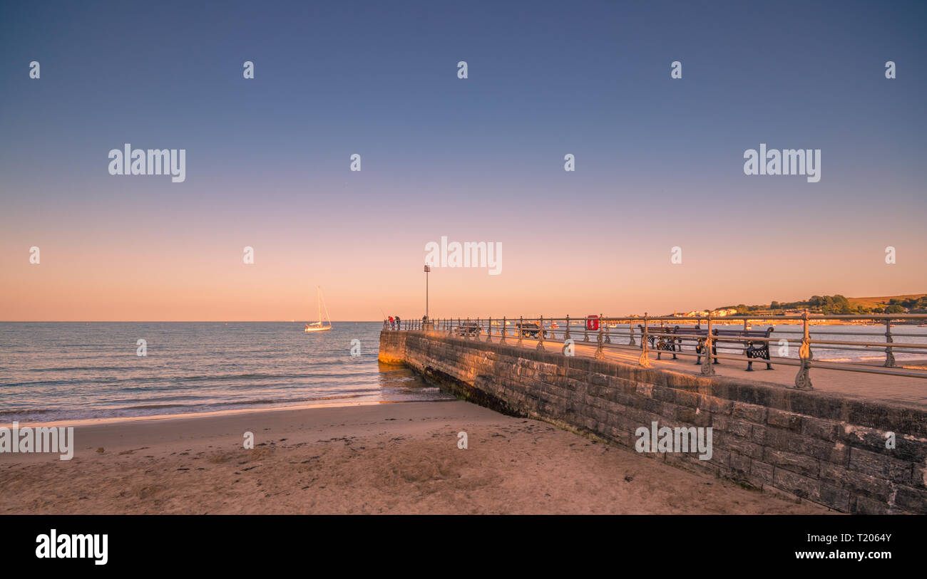 Banjo Pier, Swanage, Dorset, UK Stock Photo - Alamy