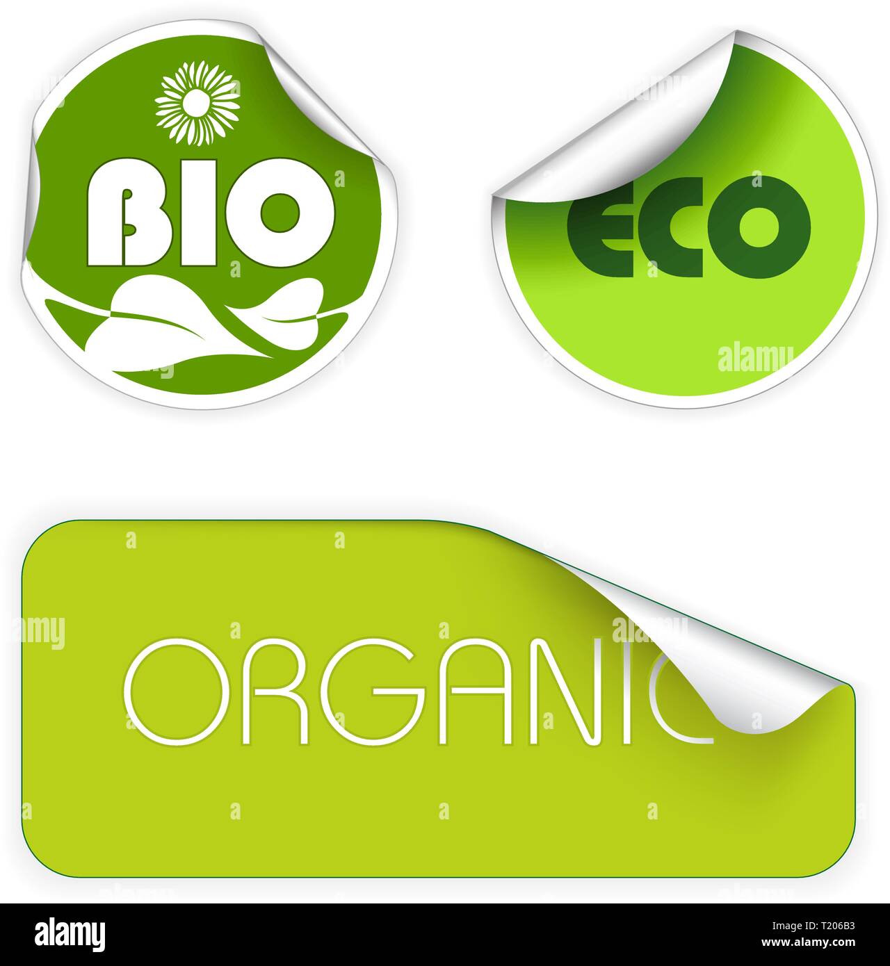 Set of labels for organic, fresh, healthy, bio food Stock Vector Image ...