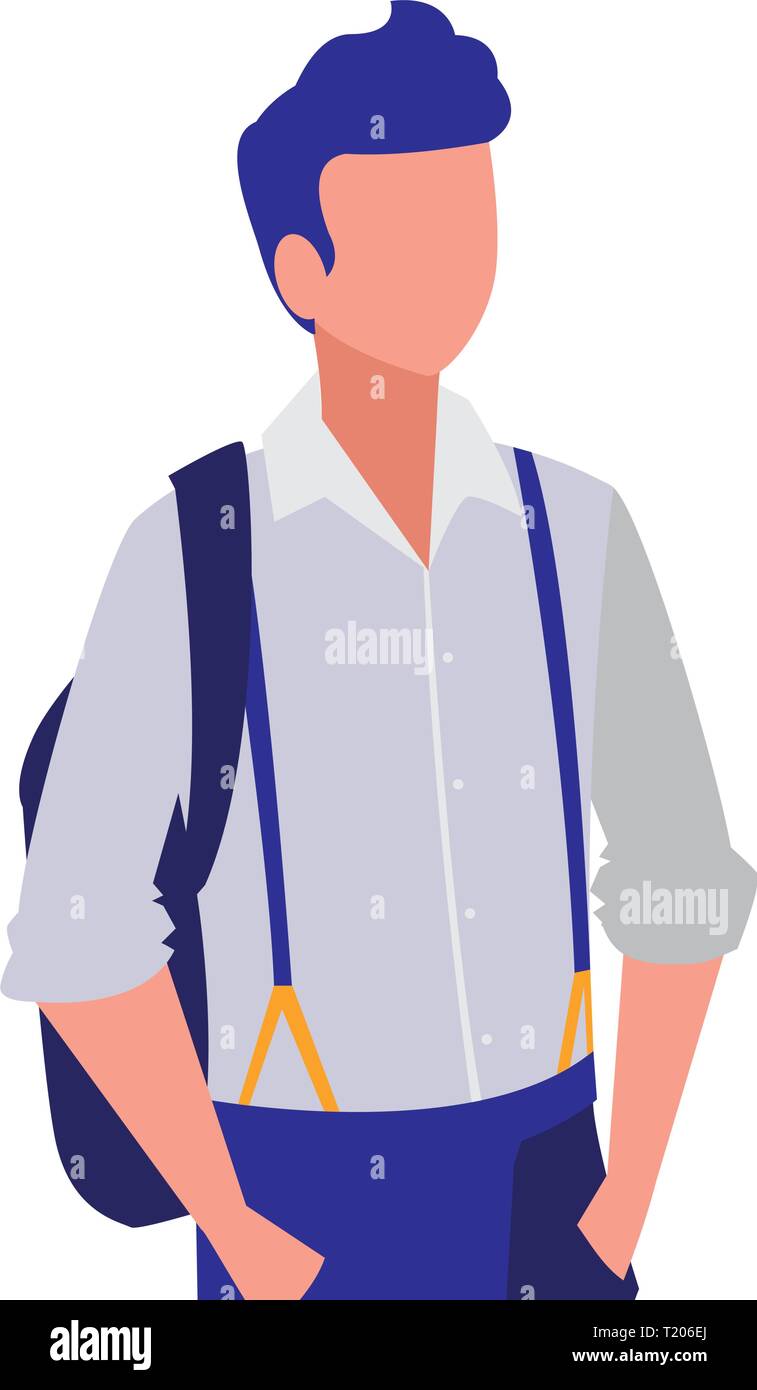 young boy student modeling vector illustration design Stock Vector ...