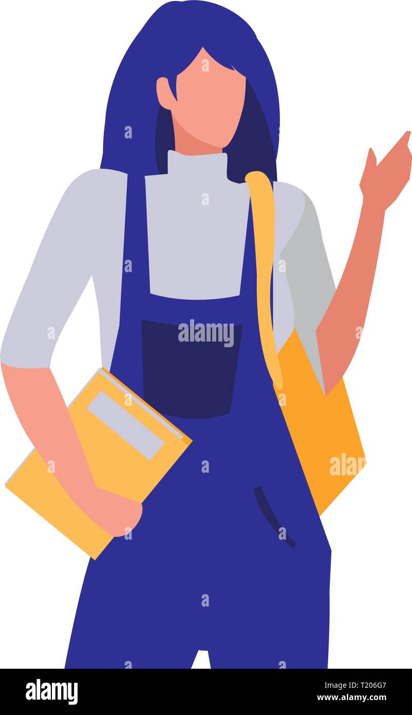 young girl student modeling vector illustration design Stock Vector ...