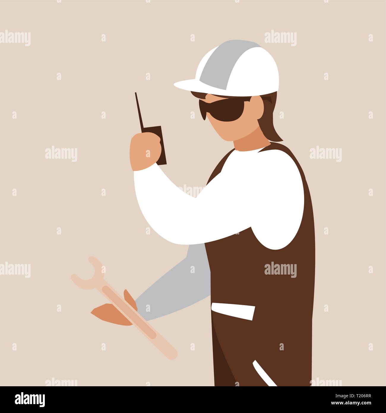 industrial worker avatar character vector illustration design Stock ...