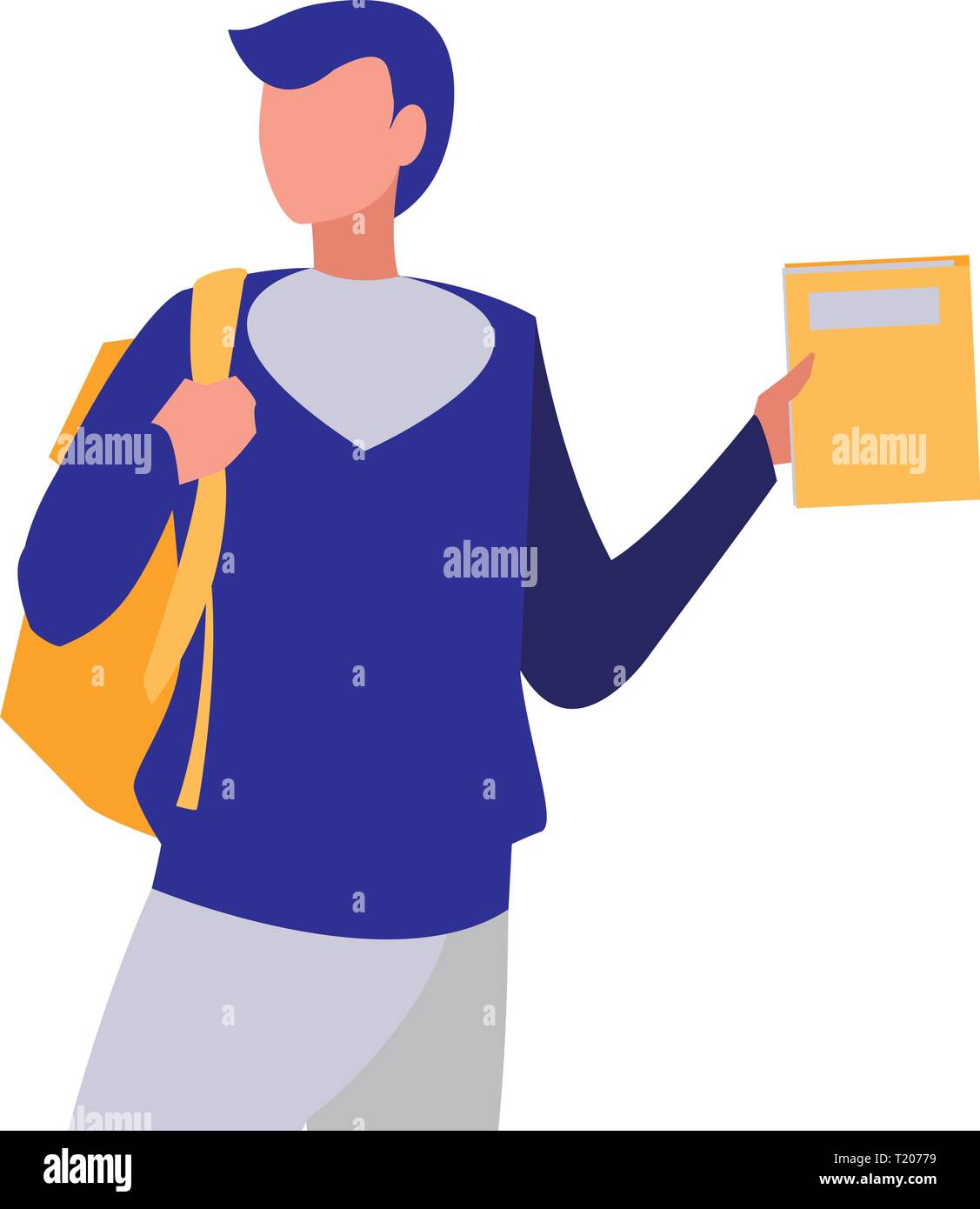 young boy student modeling vector illustration design Stock Vector ...