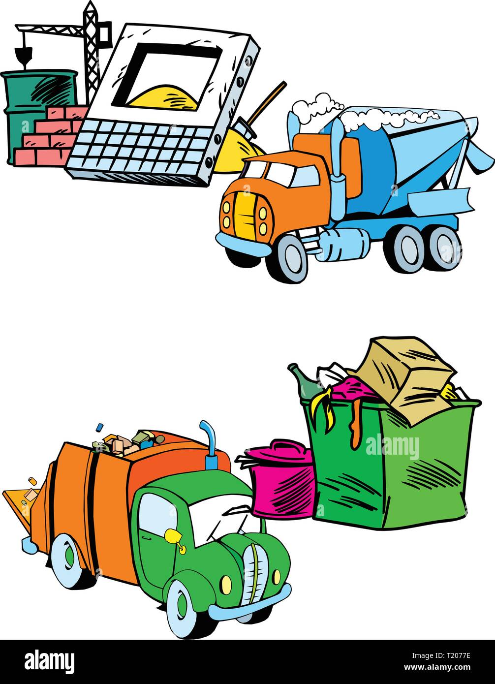 Breakdown car on drive Stock Vector Images - Alamy