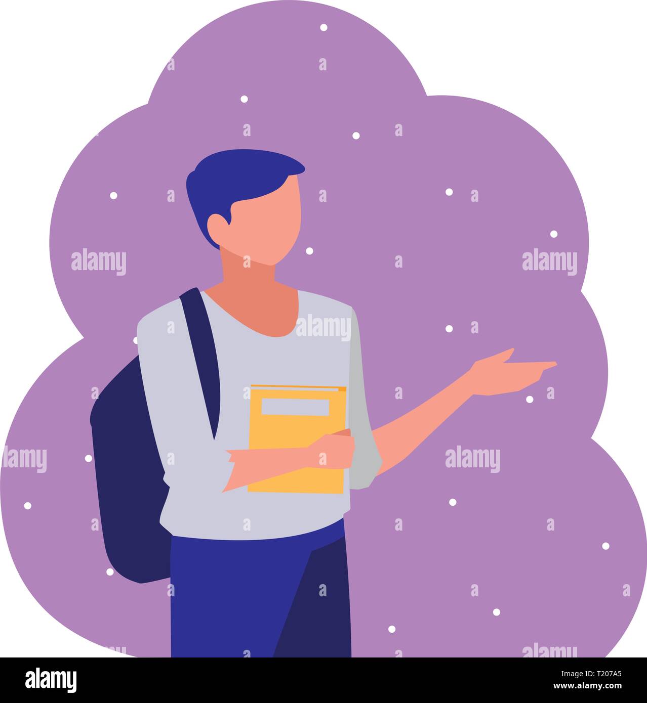 young boy student modeling vector illustration design Stock Vector ...