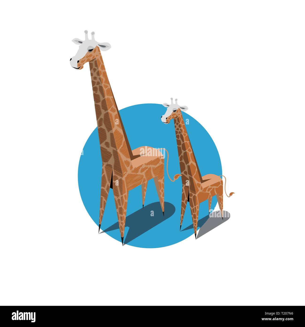 Giraffes cartoon Cut Out Stock Images & Pictures - Alamy