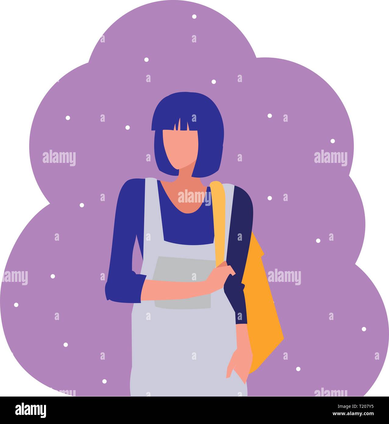 young girl student modeling vector illustration design Stock Vector ...