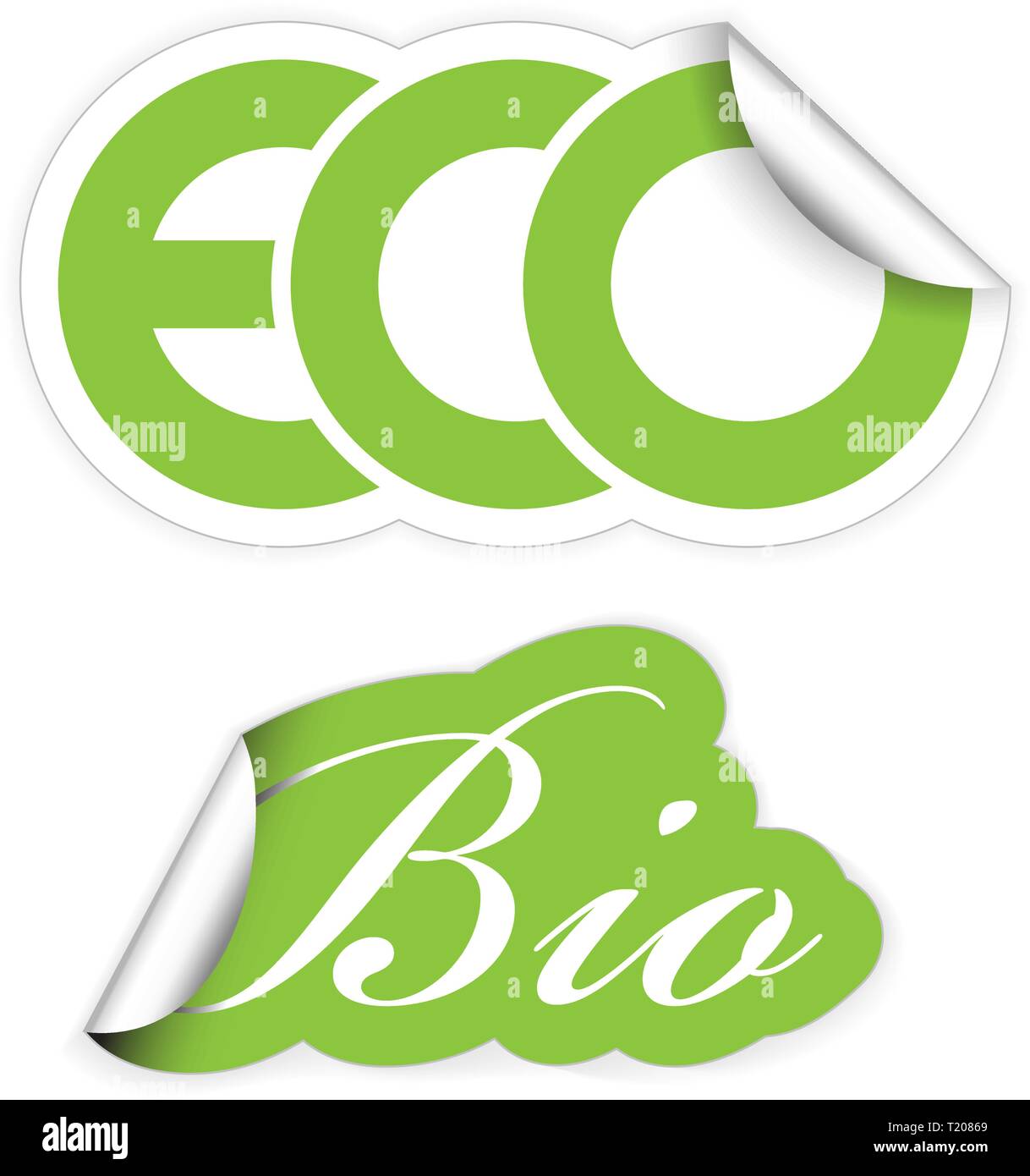 Set of eco and bio labels for organic, fresh, healthy food Stock Vector ...