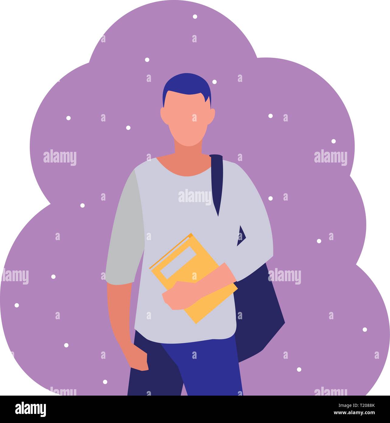 young boy student modeling vector illustration design Stock Vector ...