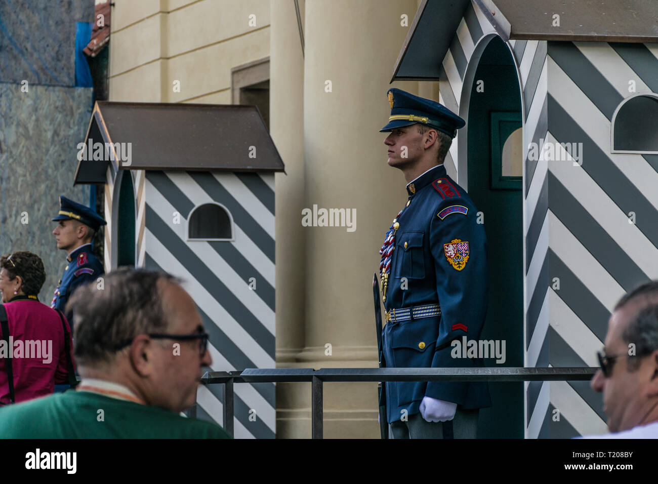 Security guard in blue uniform hi-res stock photography and images - Alamy