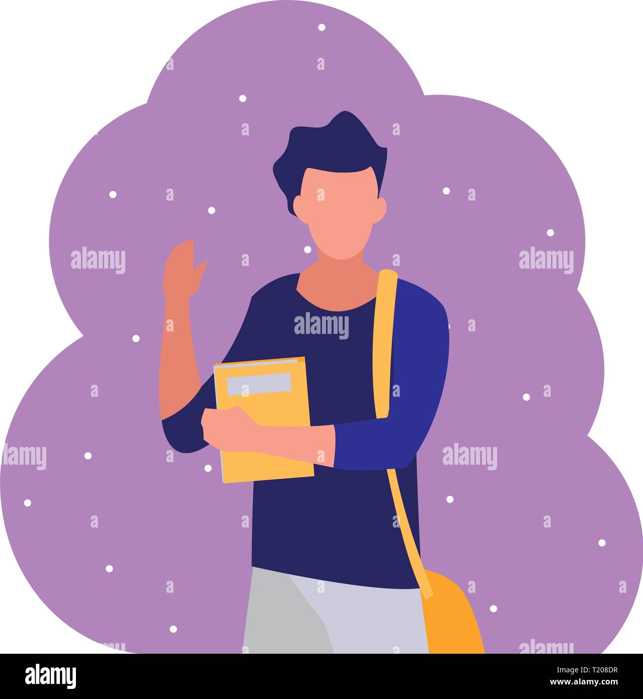 young boy student modeling vector illustration design Stock Vector ...