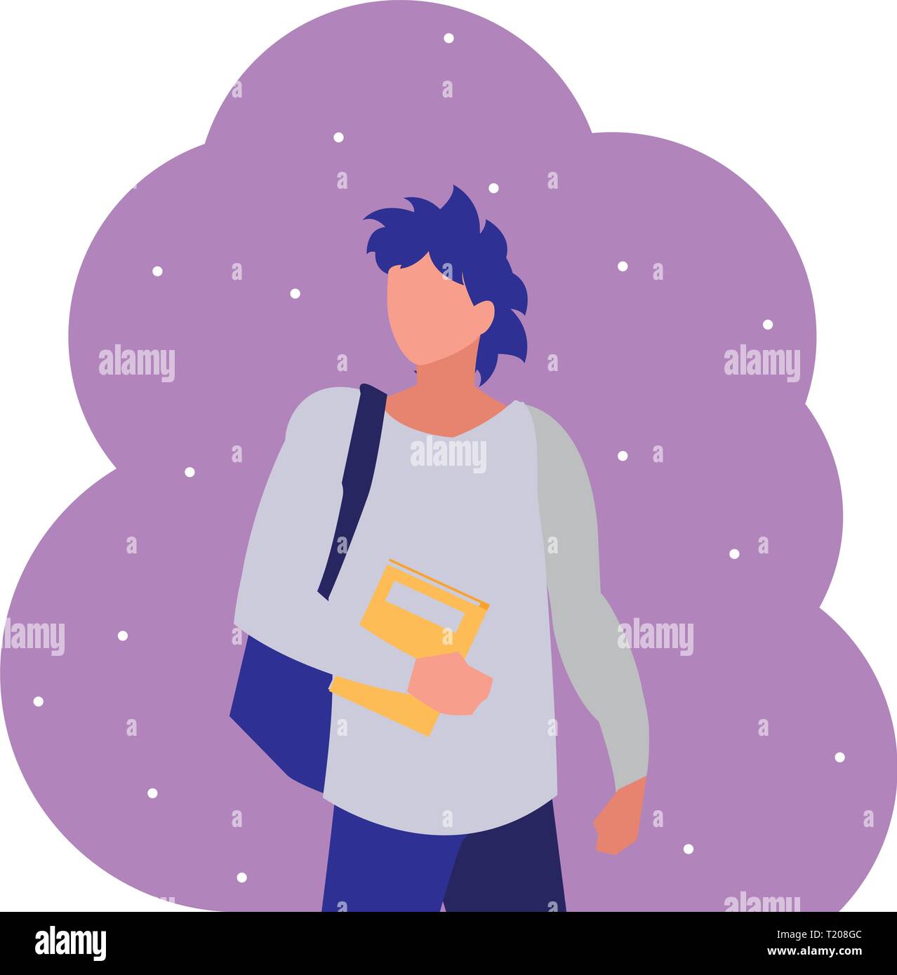 young boy student modeling vector illustration design Stock Vector ...