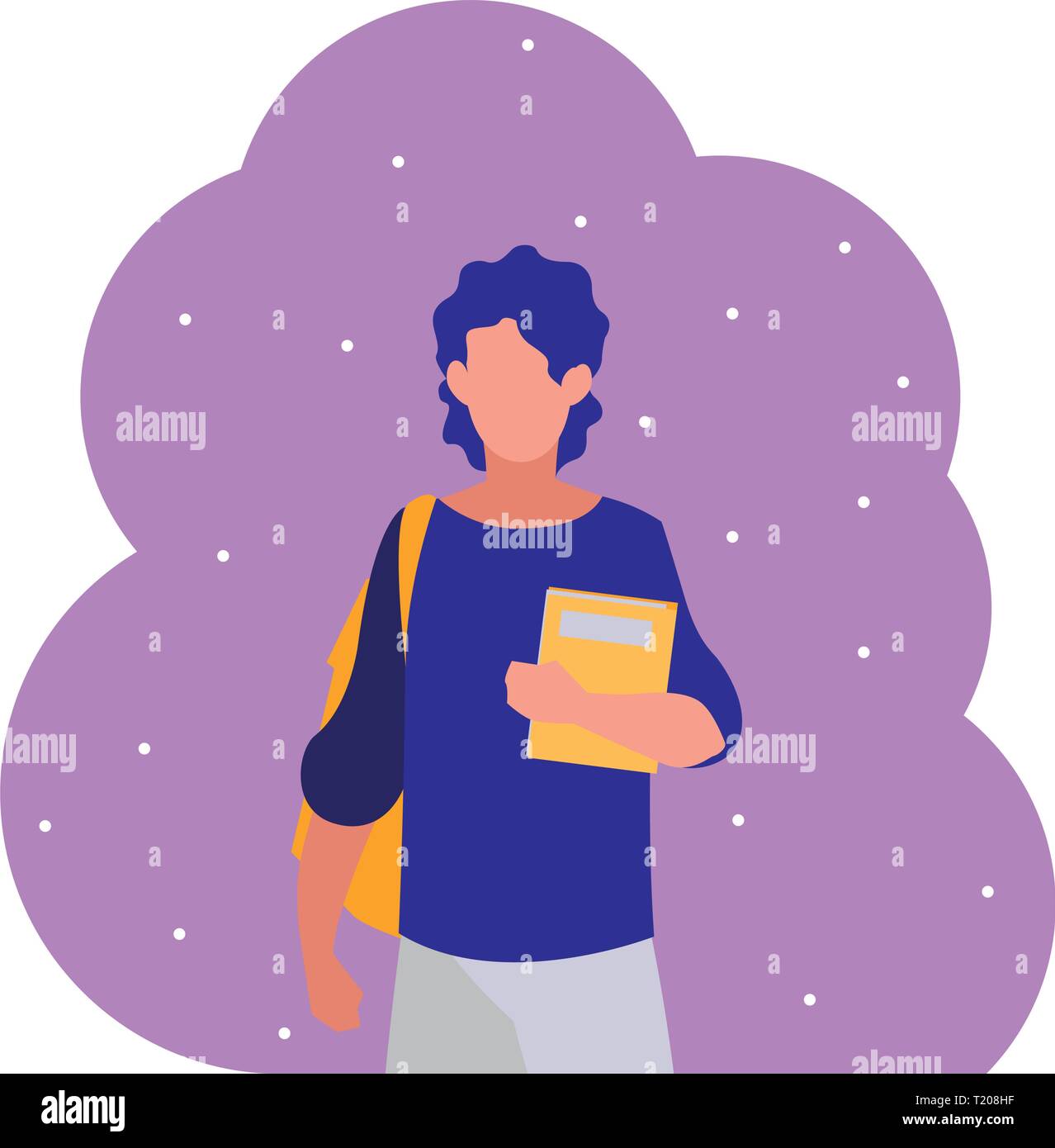 young boy student modeling vector illustration design Stock Vector ...