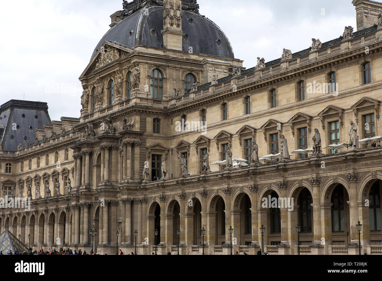 PARIS, FRANCE, APRIL 13, 2017 : architectural exteriors details of the ...