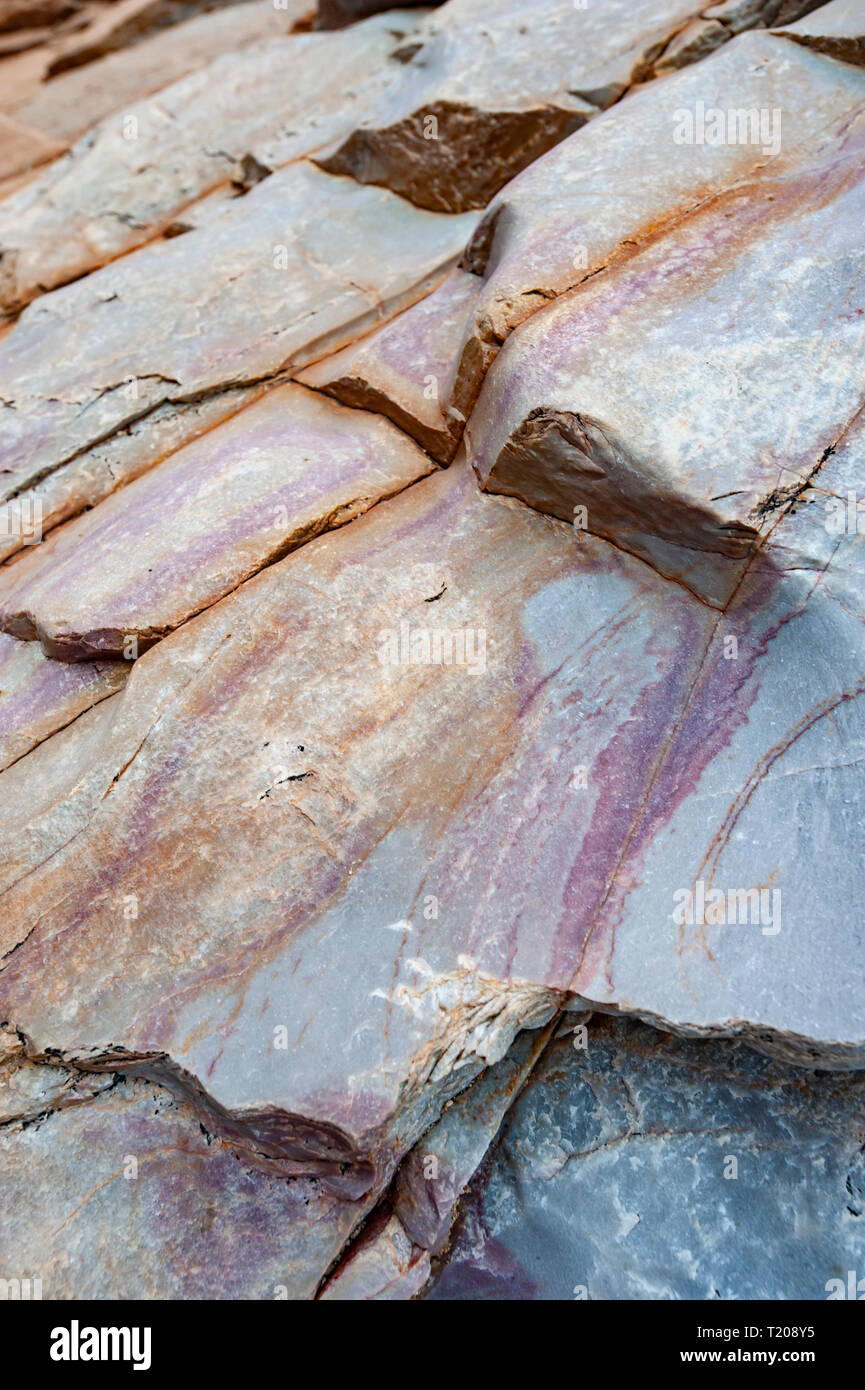 Coloured rock in Redbank Gorge, Northern Territory, Australia Stock ...