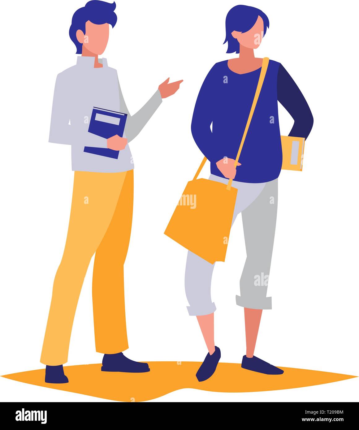 young boys students modeling vector illustration design Stock Vector ...