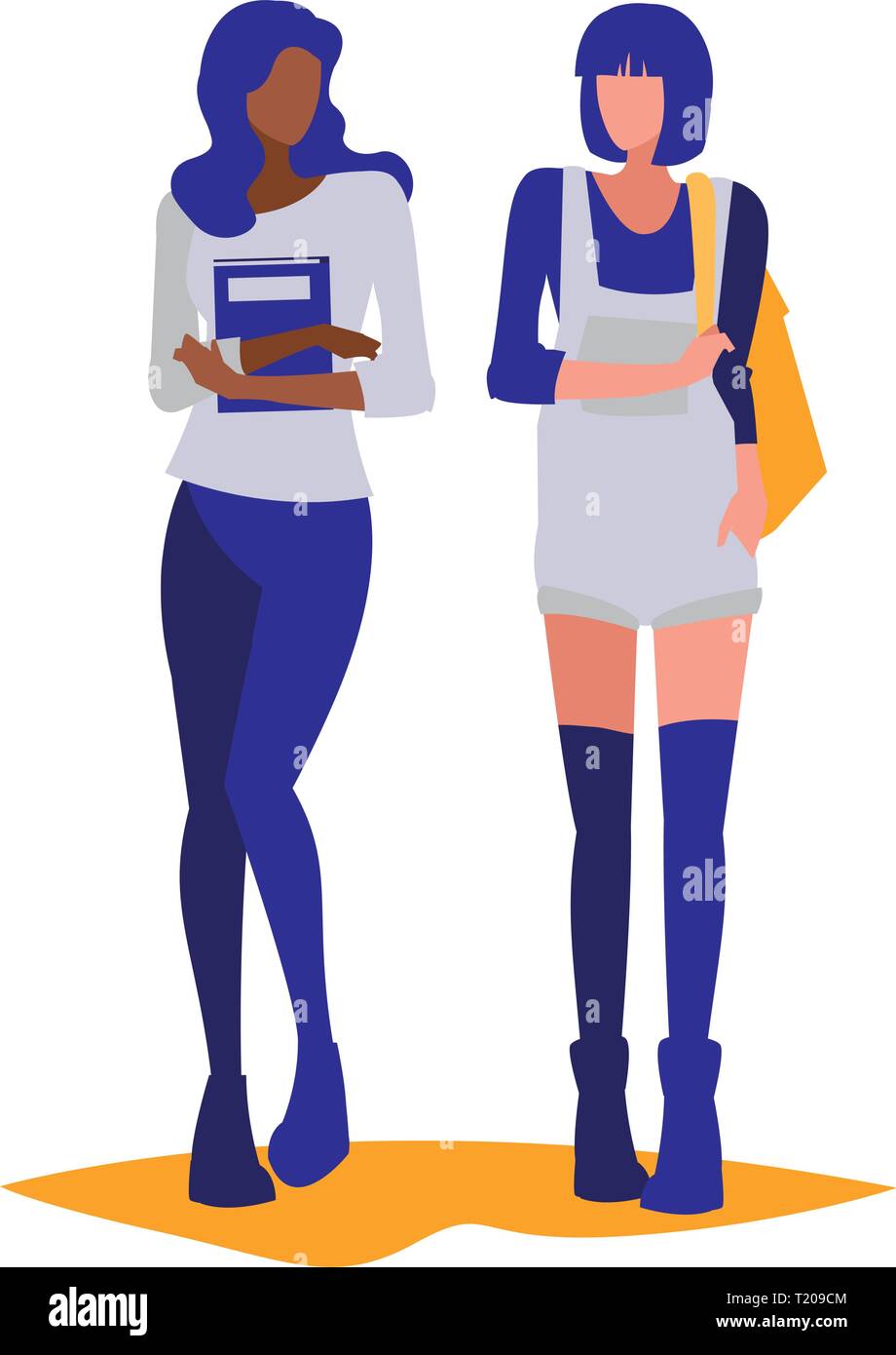 Girls modeling Stock Vector Images - Alamy