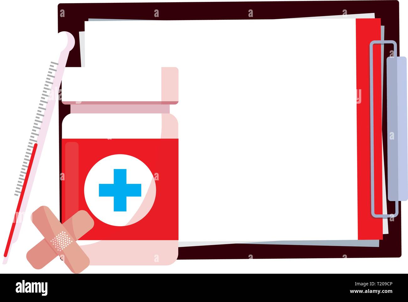 medical order checklist and medicine icons vector illustration design ...