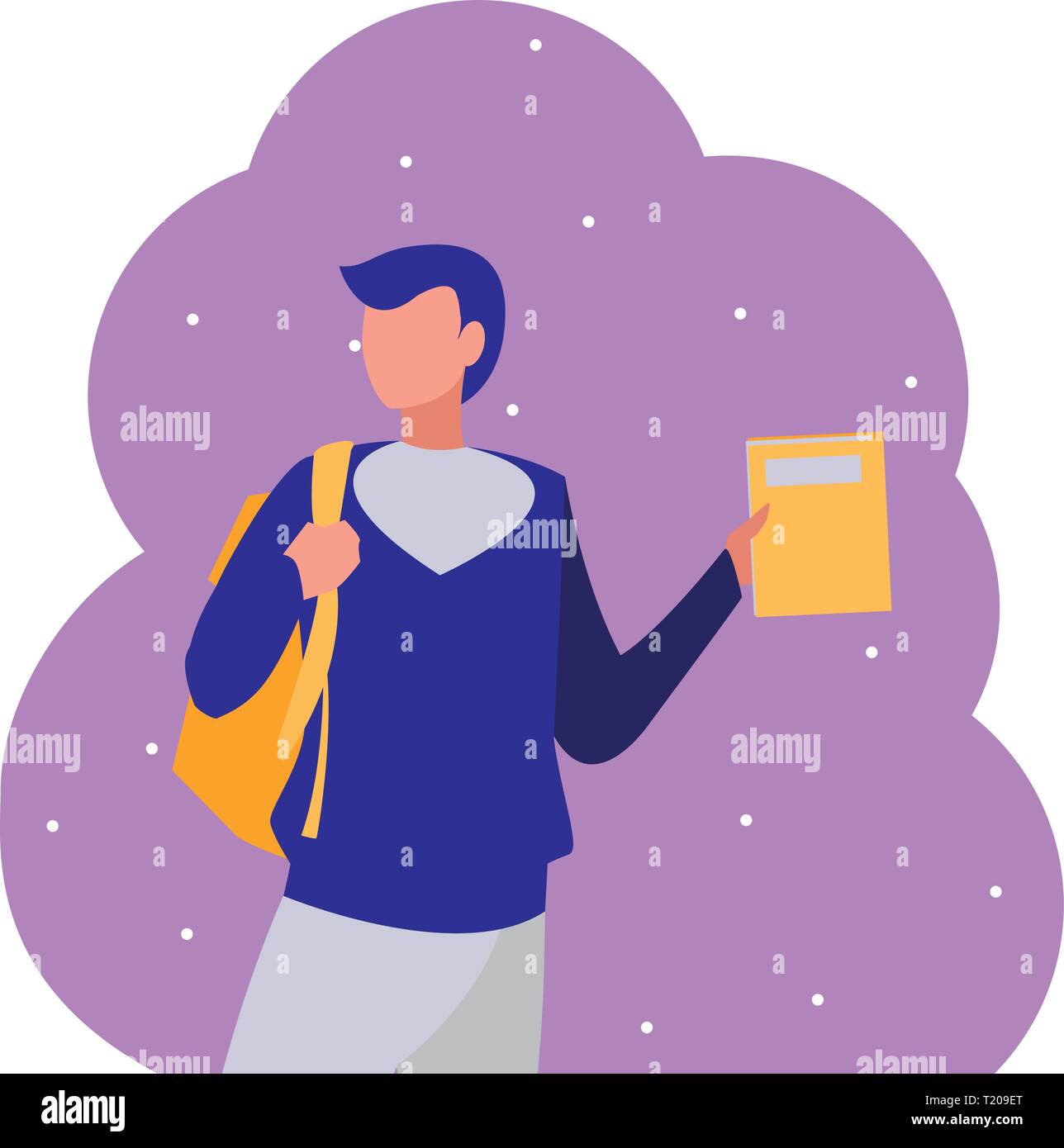 young boy student modeling vector illustration design Stock Vector ...