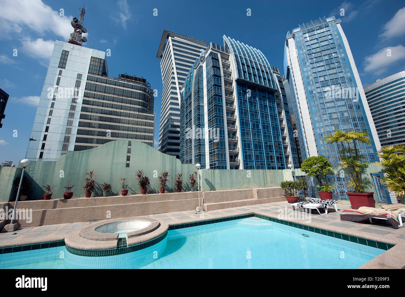 High rise office buildings and condominiums in Makati's central ...