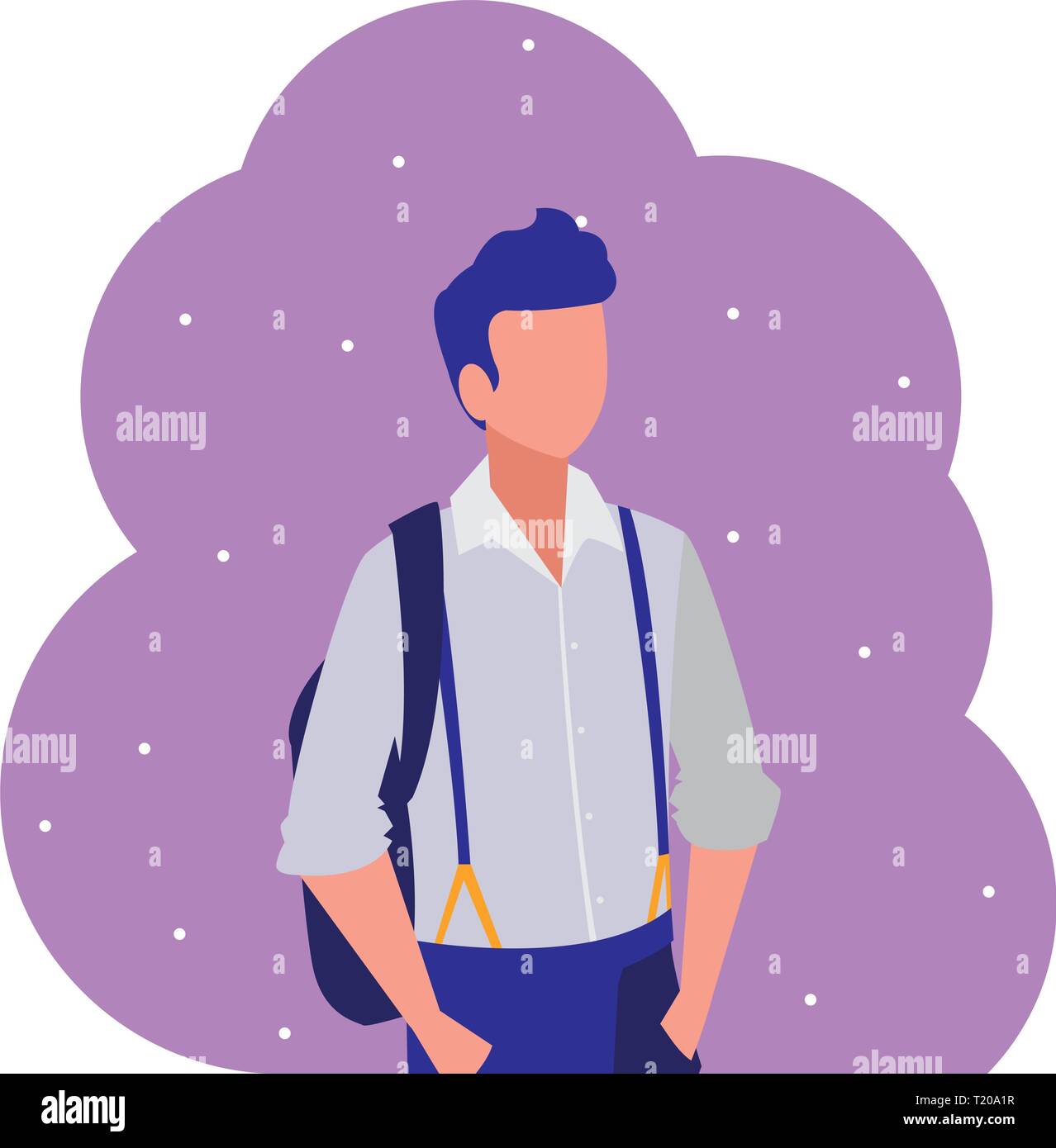 young boy student modeling vector illustration design Stock Vector ...