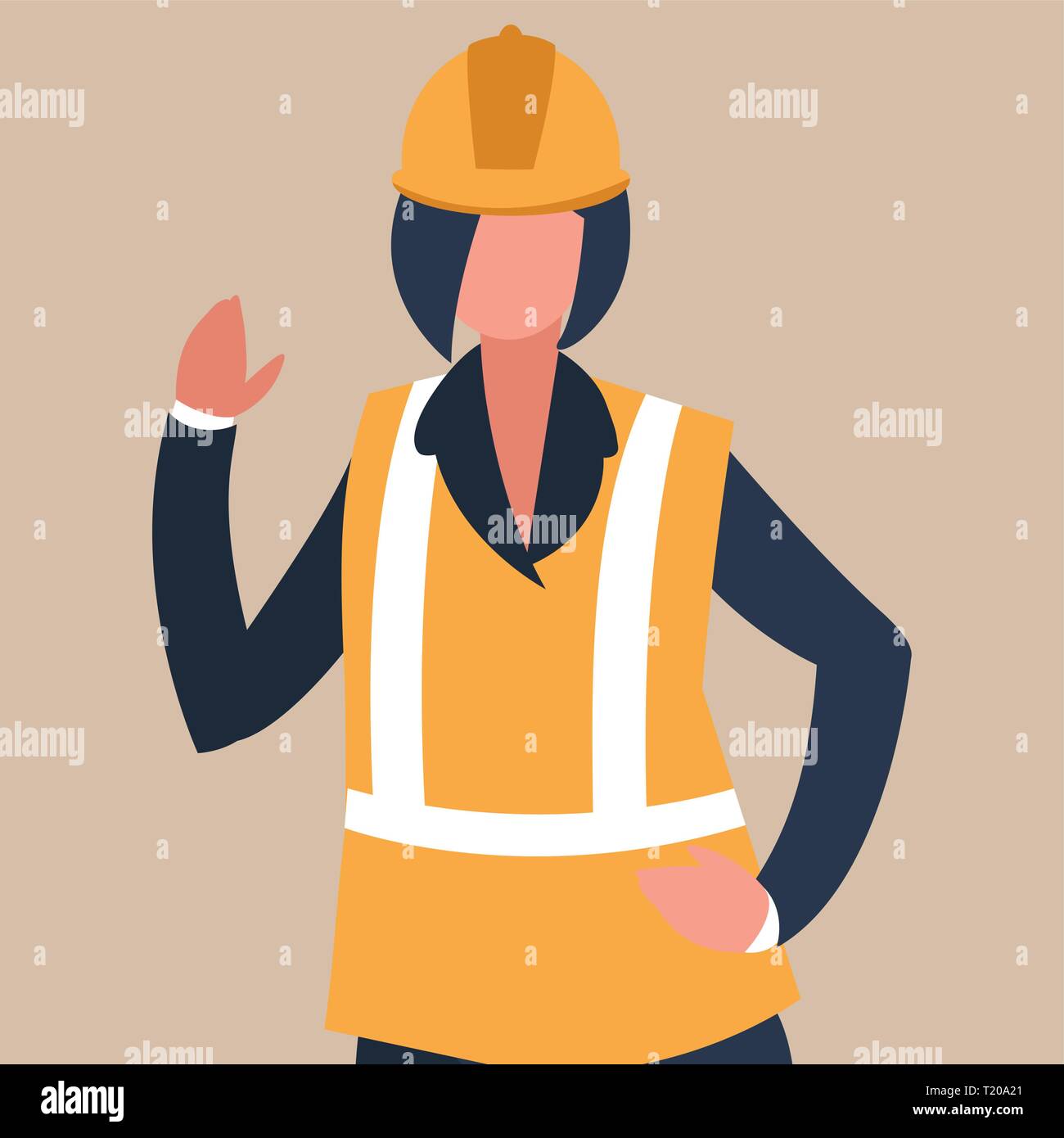 female industrial worker character vector illustration design Stock ...