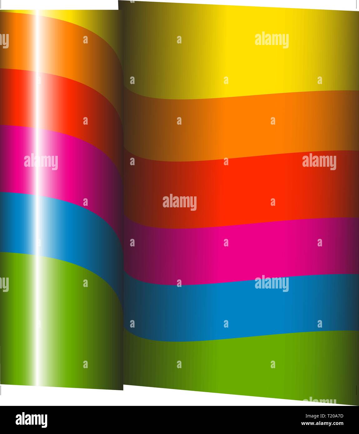 Abstract rainbow background - 3d stripes Stock Vector Image & Art - Alamy