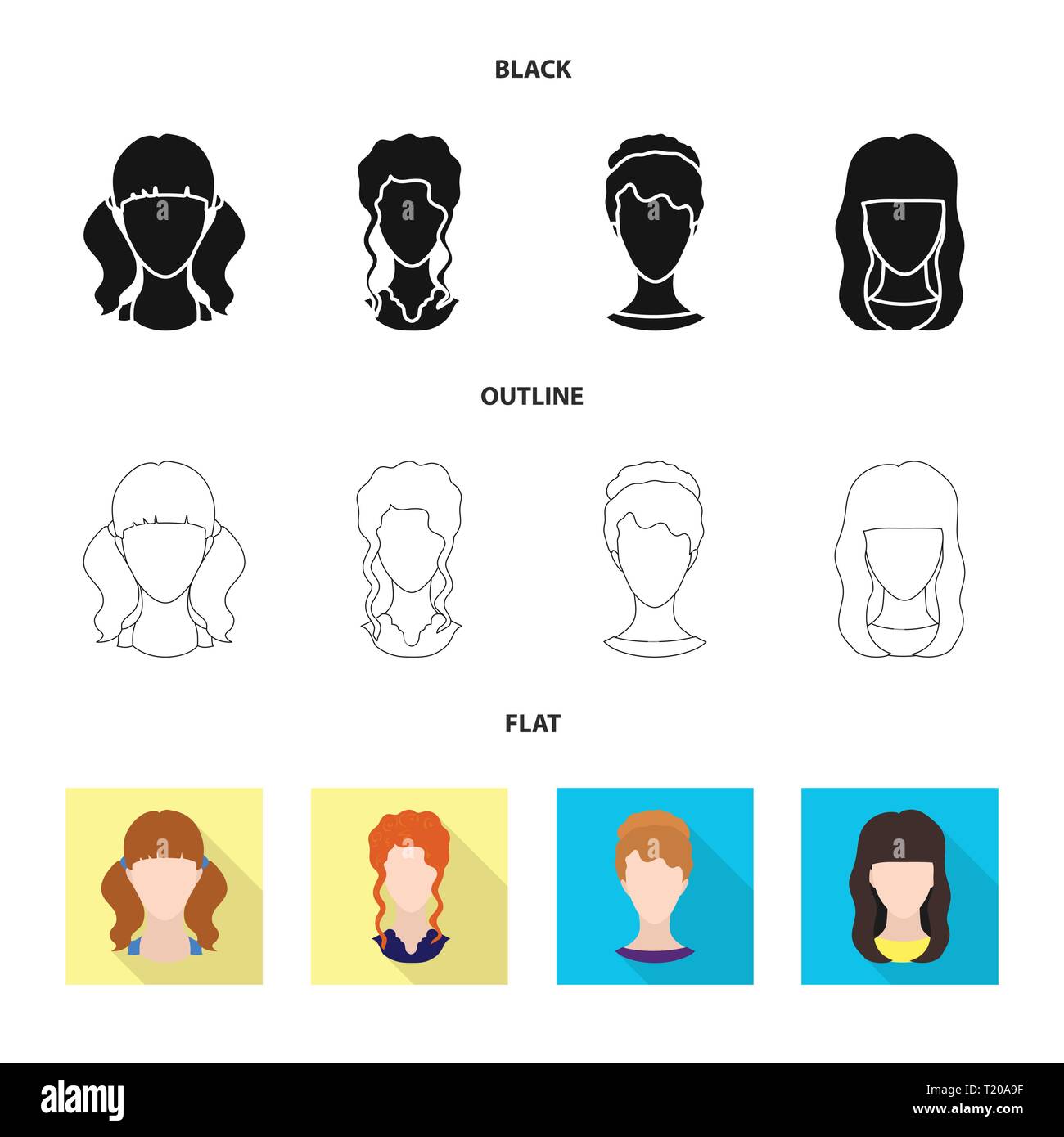 Vector illustration of professional and photo sign. Set of professional ...