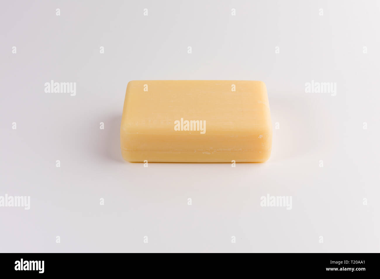 piece of beige soap isolated on a white background Stock Photo - Alamy