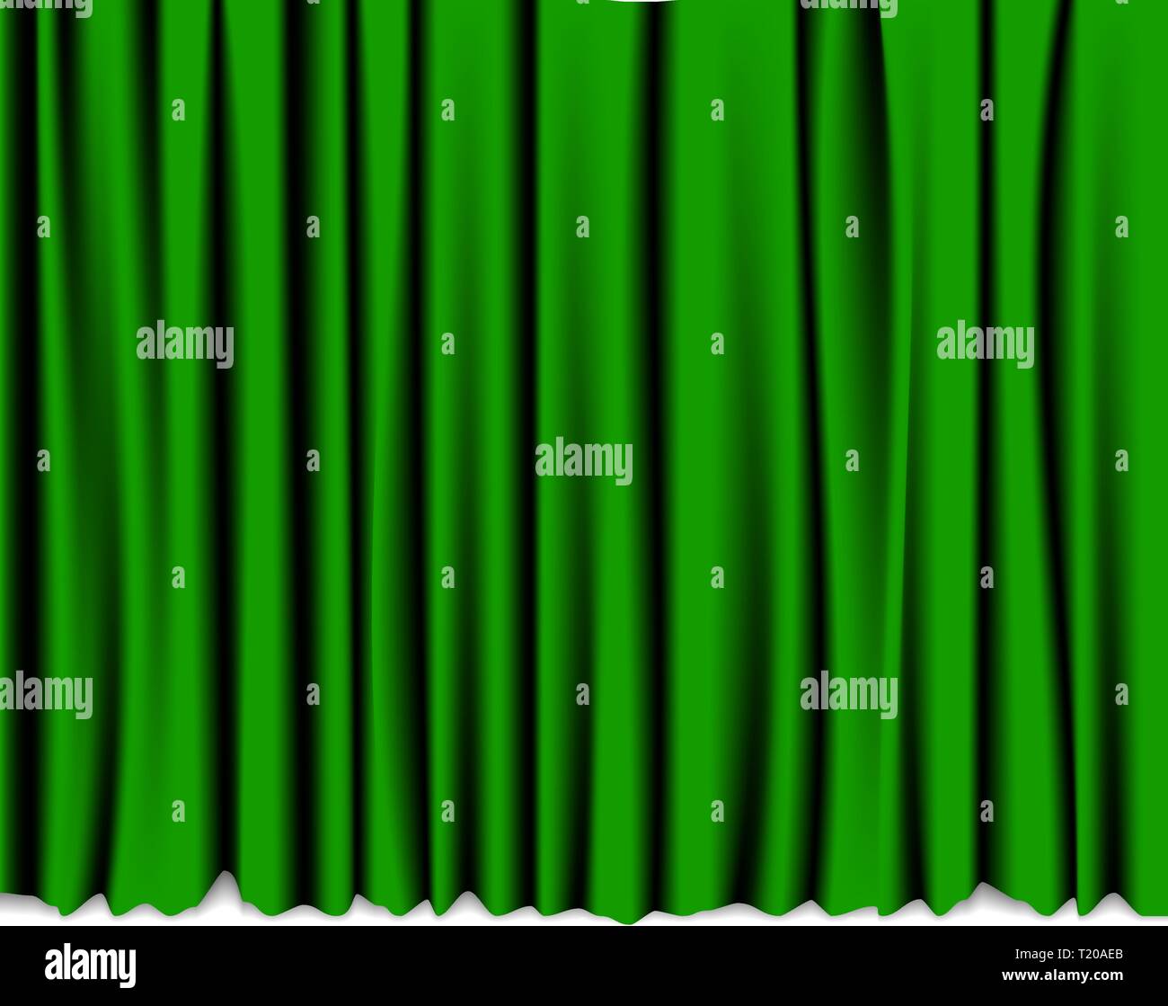 Green curtain from the theater - background with place for your text ...