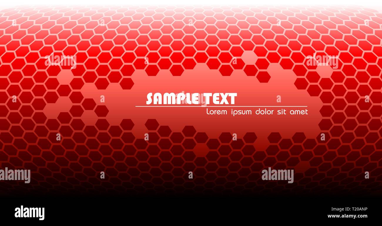 Abstract red technical background made from hexagons Stock Vector Image ...
