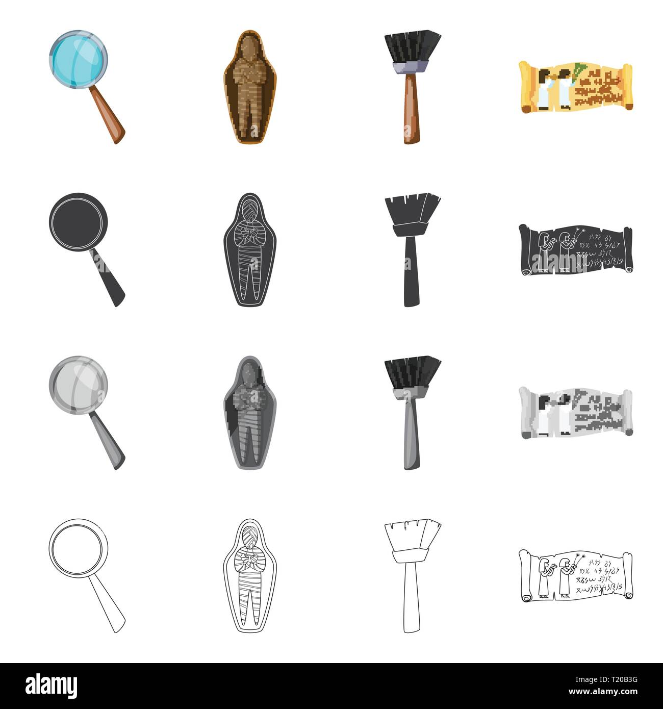 lens,mummy,brush,scroll,glass,ancient,tool,papyrus,Egypt,equipment,book ...