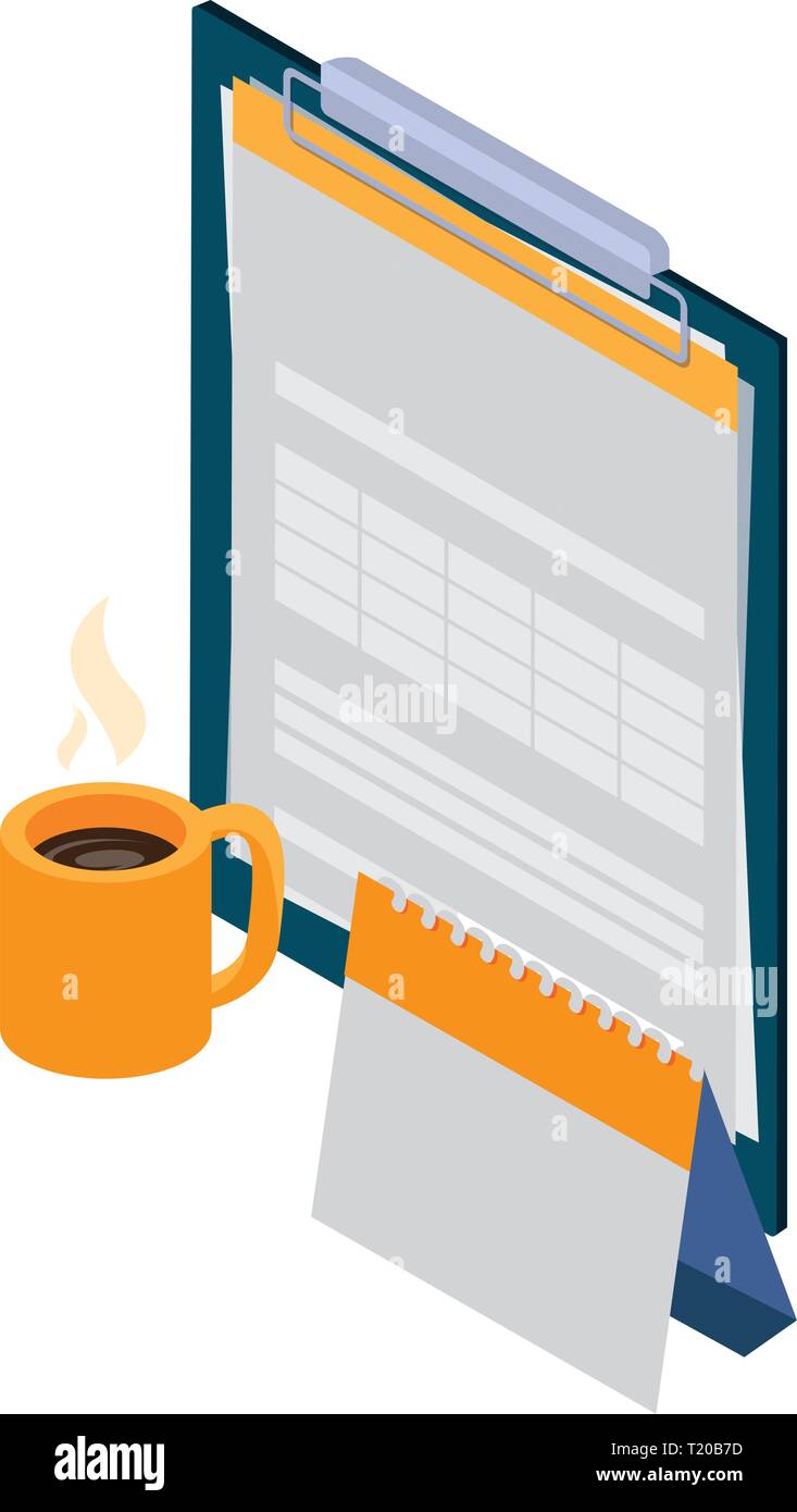 checklist clipboard with calendar vector illustration design Stock ...