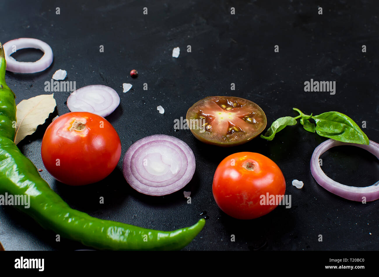 Food cooking background, Spices and herbs for cooking dinner - ,slised ...