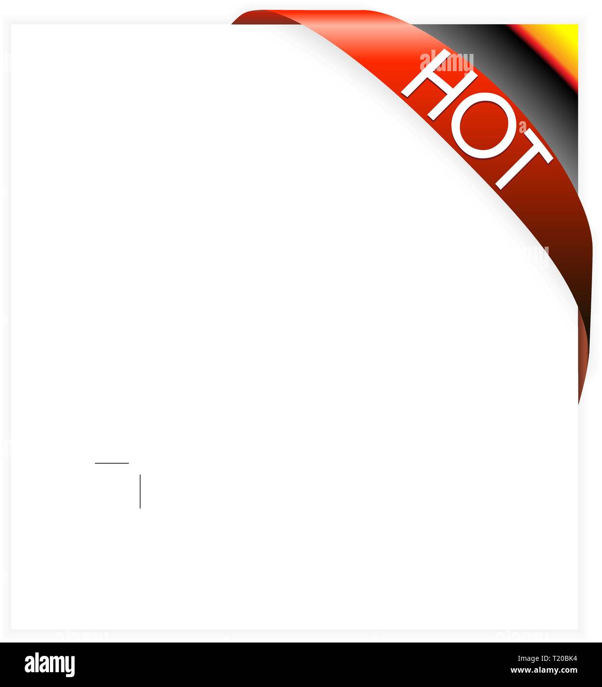 Hot red corner ribbon hi-res stock photography and images - Alamy