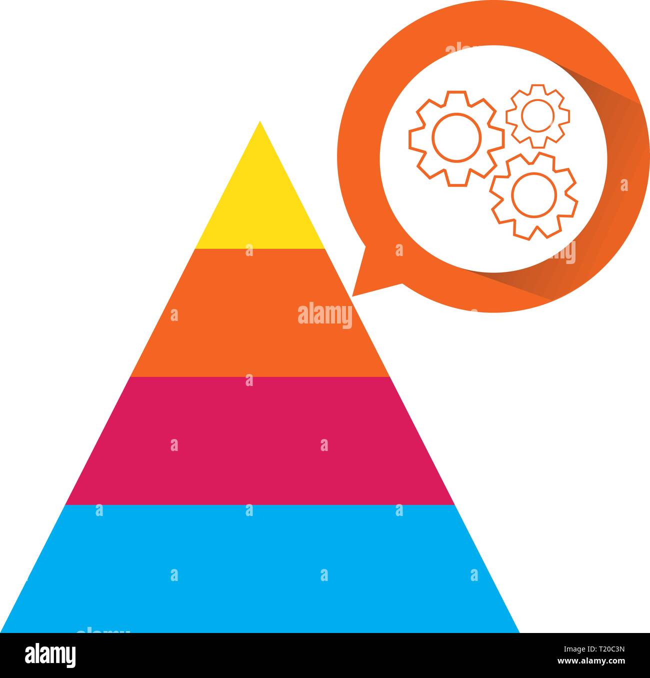pyramid and colors tech infographics vector illustration design Stock ...